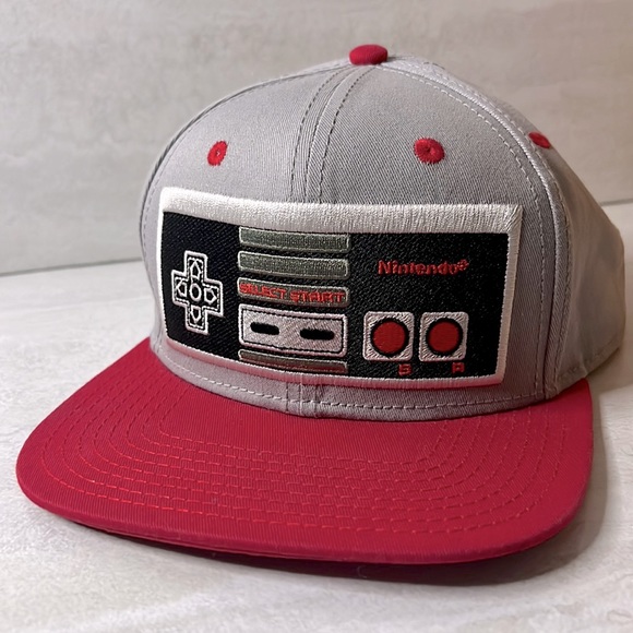 Nintendo | Accessories | Nintendo Snapback Hat Gray And Red With ...